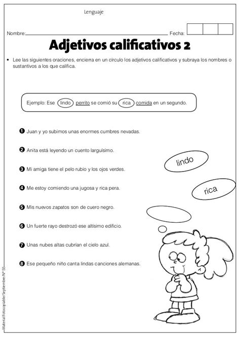 Adjetivos Calificativos Adjetivos Actividades Adjetivos Sustantivos