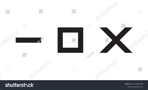 Minimize Maximize Close Icon Vectors Elements Stock Vector Royalty