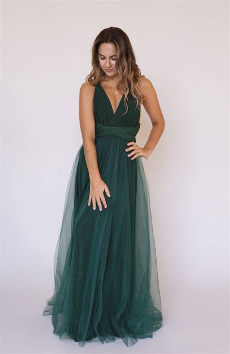 Robe Infinity Vert Meraude Robe De Demoiselle Dhonneur Vert Etsy