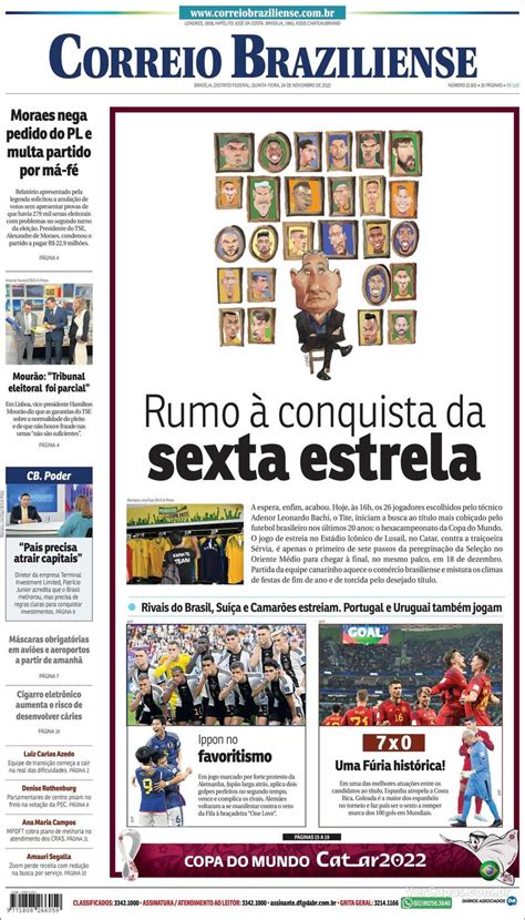 Capa Correio Braziliense Ter A De Outubro De