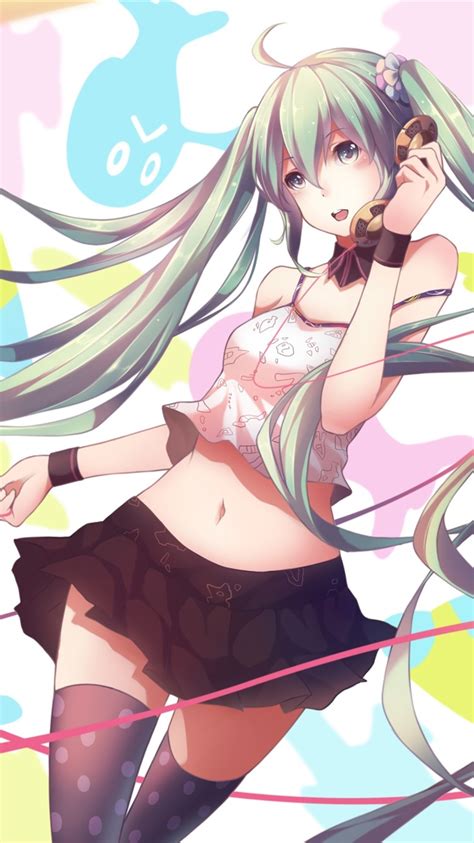 Fonds d écran Hatsune Miku Vocaloid bleu cheveux longs anime girl