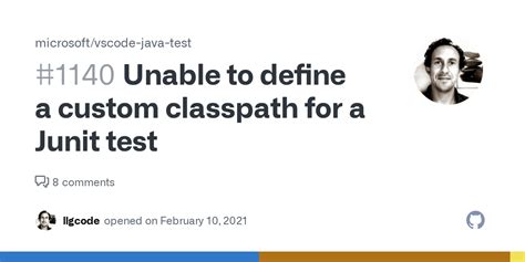 Unable To Define A Custom Classpath For A Junit Test Issue 1140