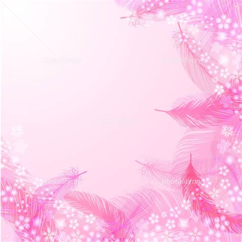 羽 羽根 桜 ピンク 背景 イラスト素材 2071960 フォトライブラリー photolibrary