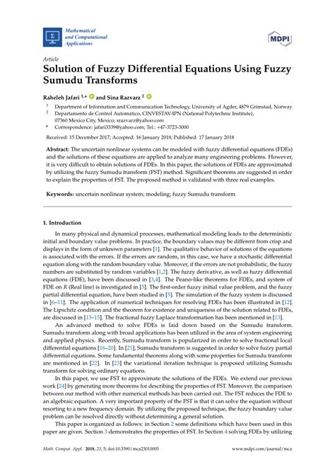pdf solution of fuzzy differential equations using fuzzy sumudu transforms