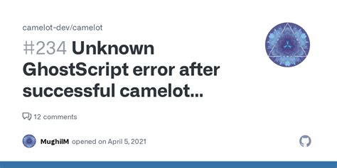 unknown ghostscript error after successful camelot installation · issue 234 · camelot dev