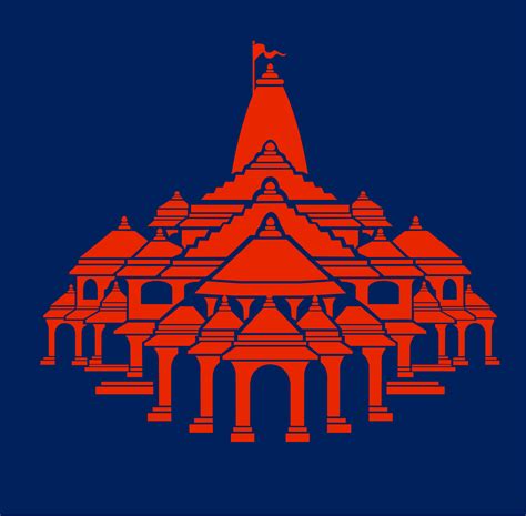 Ram Mandir Png Free Vector Graphics Vector Art Red Background The