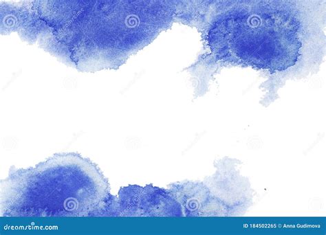 Navi Classic Blue Indigo Watercolor Texture Background With Dry Brush