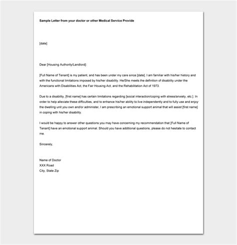 Medical Report Letter From Doctor Pdf Templates Sample Printables