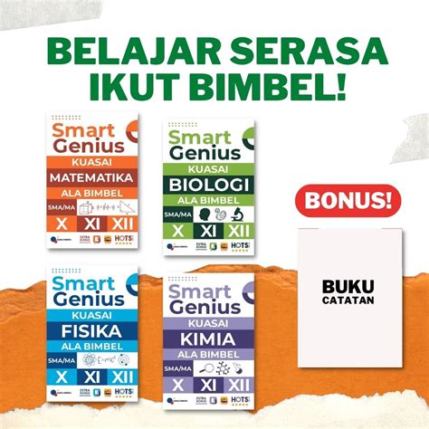 Jual BUKU SOAL SMA SMART GENIUS KUASAI MATEMATIKA KIMIA FISIKA