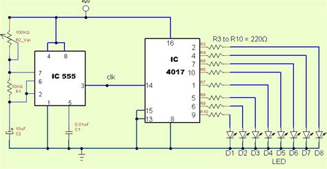 Running Light Chaser Circuit