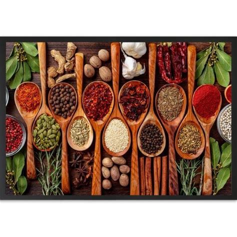 Quadros Decorativos Temperos I Moldura Sem Vidro Preta MadeiraMadeira