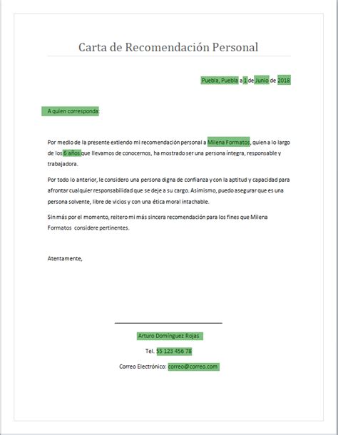 Carta De Recomendacion Para Imprimir Fioricet