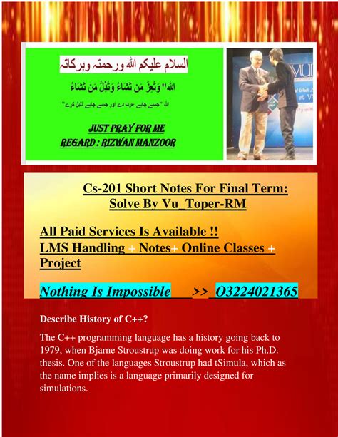 Cs Short Notes Final Term By Vu Topper Rm Bs Computer Science Vu
