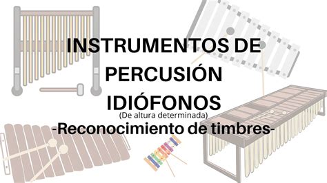 Reconocimiento de timbre sobre instrumentos de percusión Idiófonos de