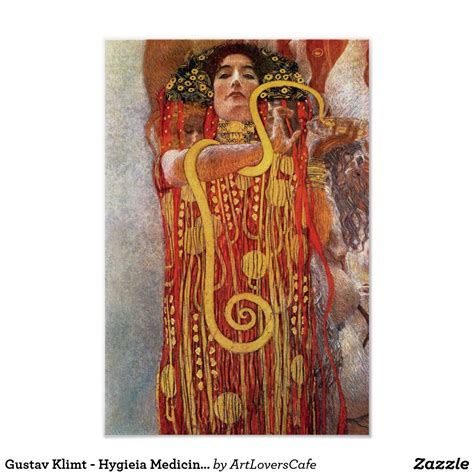 Gustav Klimt Hygieia Medicine Goddess Of Health Poster Zazzle