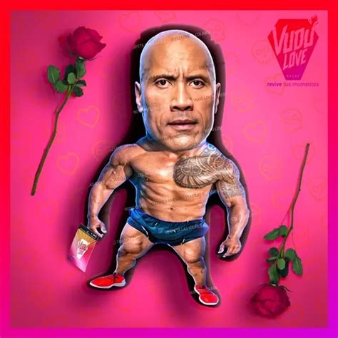 Cojín Peluche La Roca Dwayne Johnson Chiquito 40cm Vudú Love Cuotas