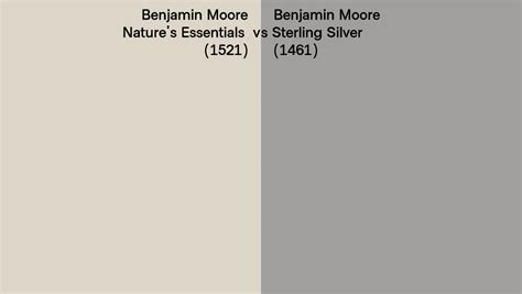 Benjamin Moore Nature S Essentials Vs Sterling Silver Side By Side