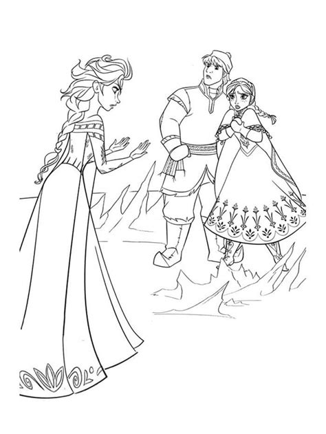 Elsa Kristoff Y Anna Para Colorear Imprimir E Dibujar Coloringonly