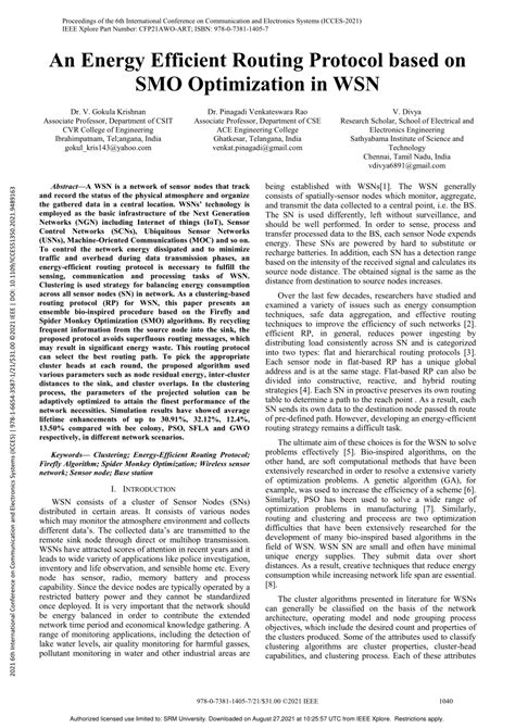 pdf an energy efficient routing protocol based on smo optimization in wsn