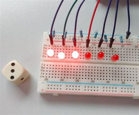 electronic dice using arduino 5 steps instructables