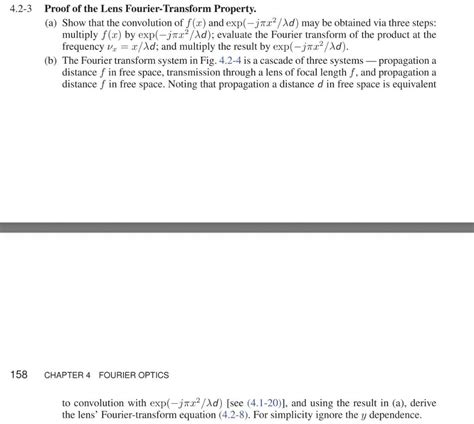 Solved 2 3 Proof Of The Lens Fourier Transform Property A Chegg