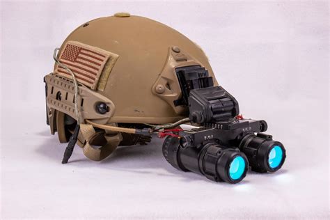 American Military Helmet With Night Vision Goggles Stock Photo