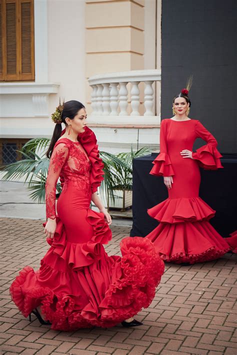 Vestido Flamenca Rojo Encaje Hita Y Arcos 2024 Cita Previa 685531861