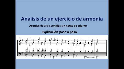 Análisis de un ejercicio de armonía explicado paso a paso YouTube