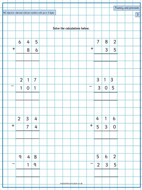 how to subtract 3 digit numbers