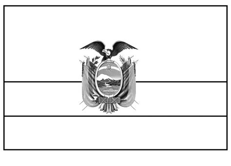 Bandera Del Ecuador Para Colorear