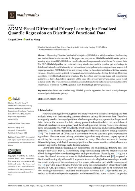 pdf admm based differential privacy learning for penalized quantile regression on distributed