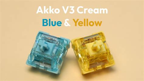 Akko V Cream Blue And Yellow Switches Review Smooth And Colorful