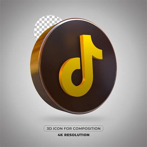 Premium PSD 3d Render Tiktok Icon Isolated