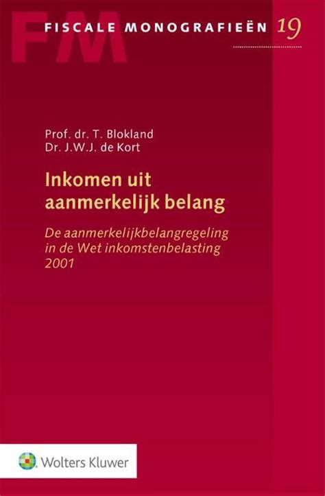 Inkomen Uit Aanmerkelijk Belang T Blokland Boek 9789013168655 Bruna