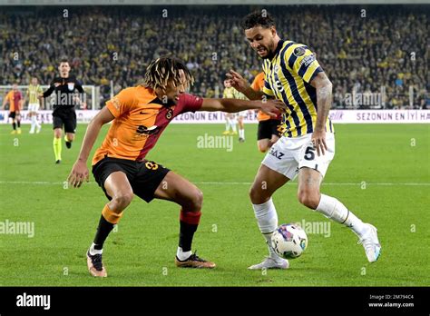 ISTANBUL Sacha Boey Of Galatasaray AS Joshua King Of Fenerbahce SK
