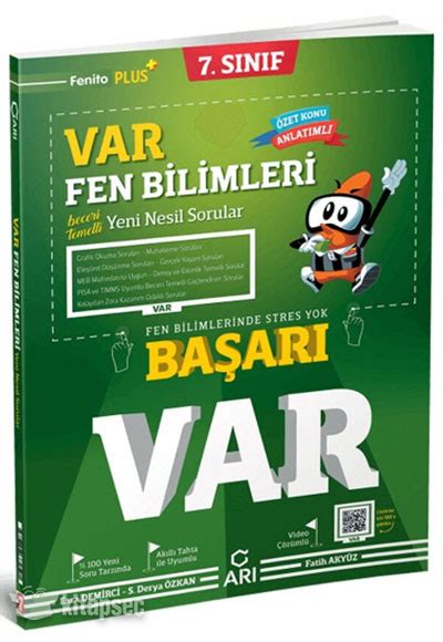 7 Sınıf Fen Bilimleri Var Soru Bankası Arı Yayıncılık 9789758372591
