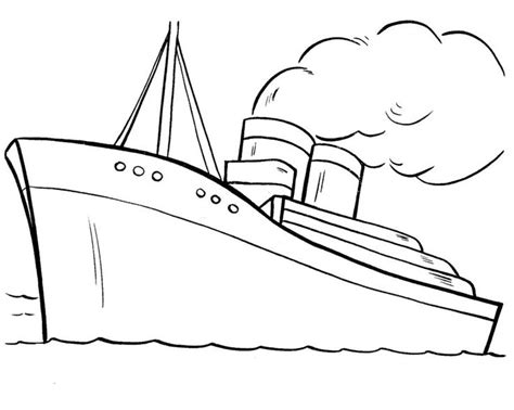 Coloriage Paquebot Bateau de croisière 140810 Transport Dessin à
