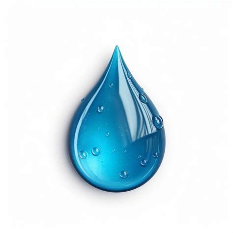 Premium AI Image Water Drop Isolated On White Background Generative Ai