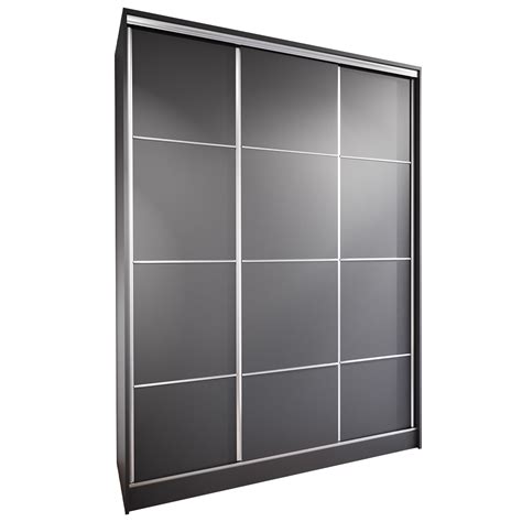Szafa Przesuwna Z Szufladami LOTUS C 150 Czarna Tienda Muebline