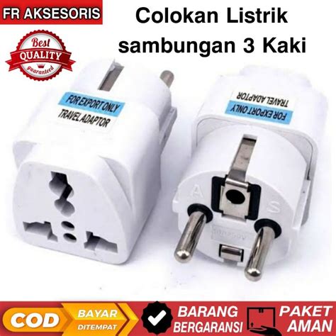 Jual Colokan Kaki 3 Ke 2 Steker Adaptor Stop Kontak 3 Kaki Ke 2 Kaki