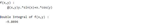 double integral in matlab geeksforgeeks