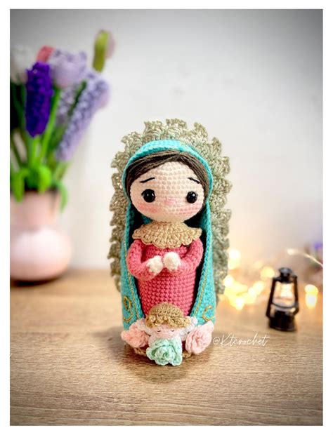 Virgen de Guadalupe Crochet tejido en 2024 Patron muñeca amigurumi