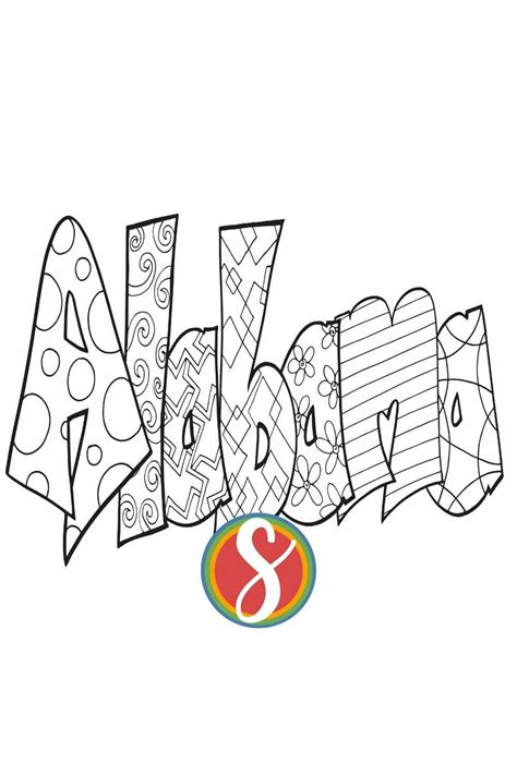 Coloring Pages Of Alabama State Flag