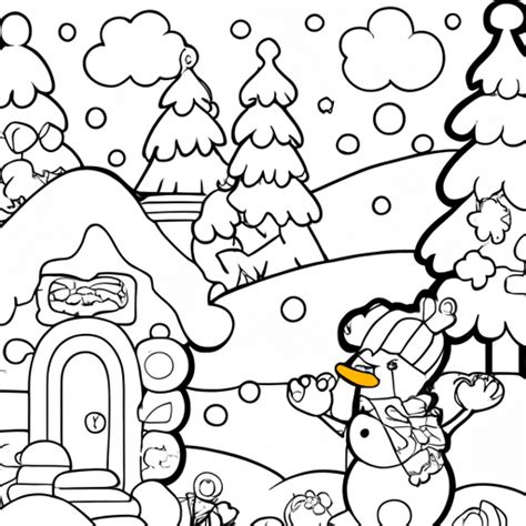 Dibujos Para Colorear De Invierno Para Ni Os Creative Fabrica