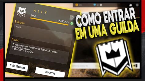 Como Entrar Em Uma Guilda No Free Fire Atualizado YouTube