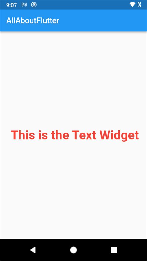 text widget in flutter