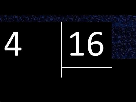 Dividir 4 Entre 16 Division Inexacta Con Resultado Decimal Como Se
