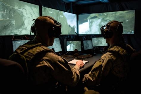 Premium Ai Image Virtual Reality Simulation Of Battlefield With