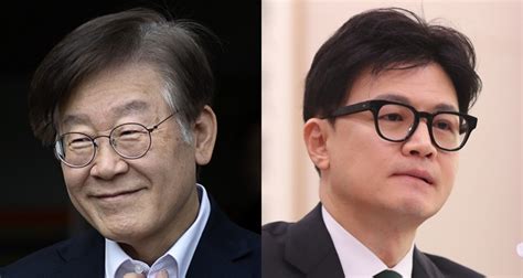 장래 대통령감 선호도 이재명 22 한동훈 14