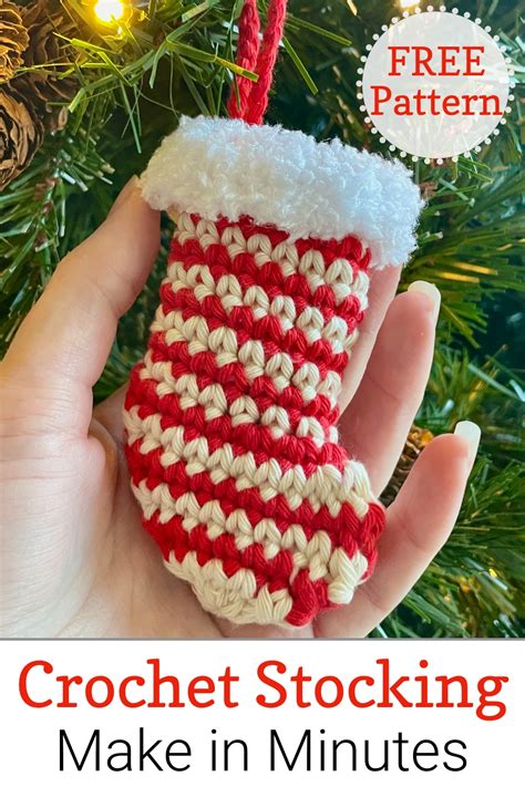 Free Mini Stocking Crochet Pattern 30 Min Make Craft Fix